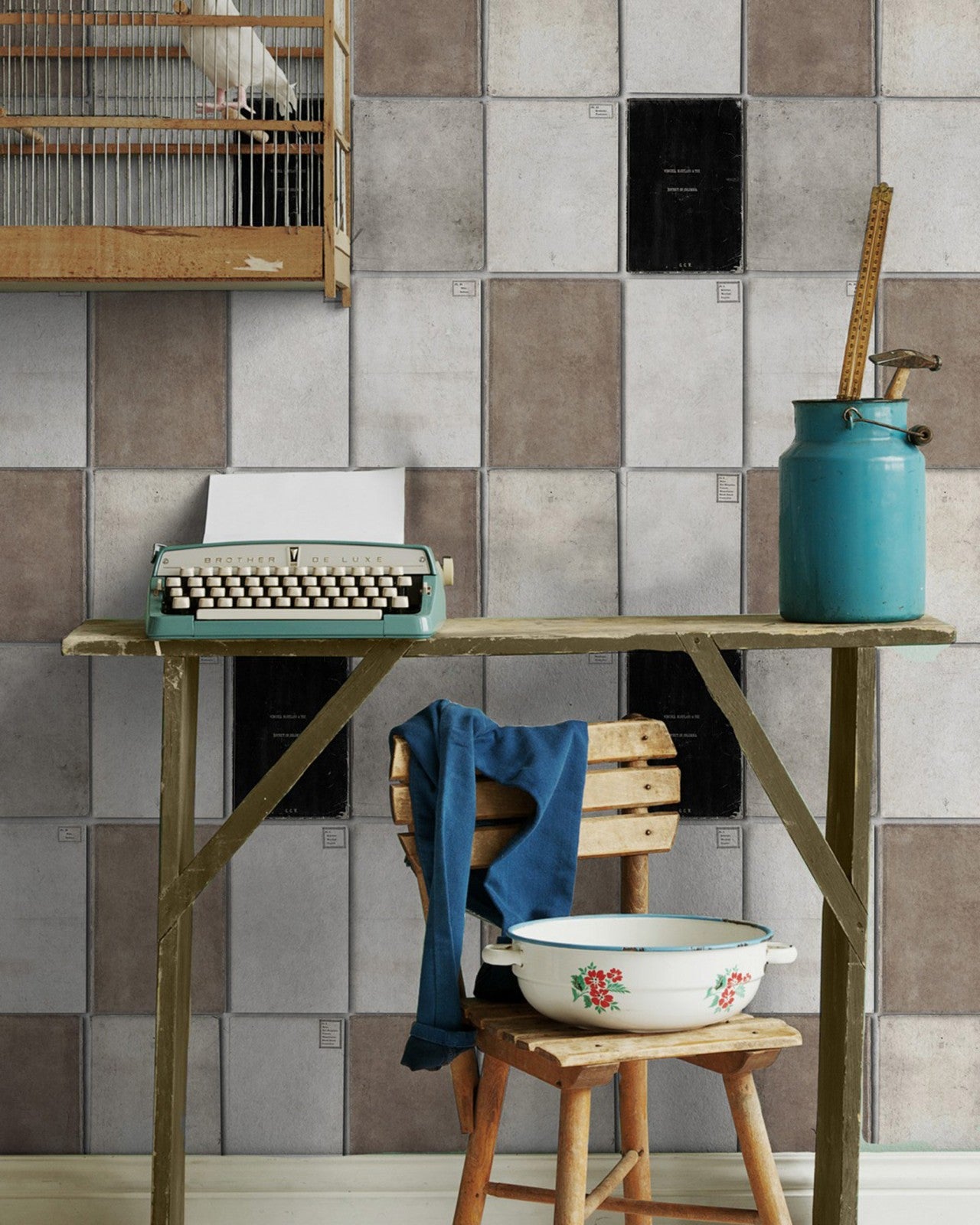 Mind The Gap - BOOK COVERS Neutral Premium Wallpaper - WP20094 – Posh Paper