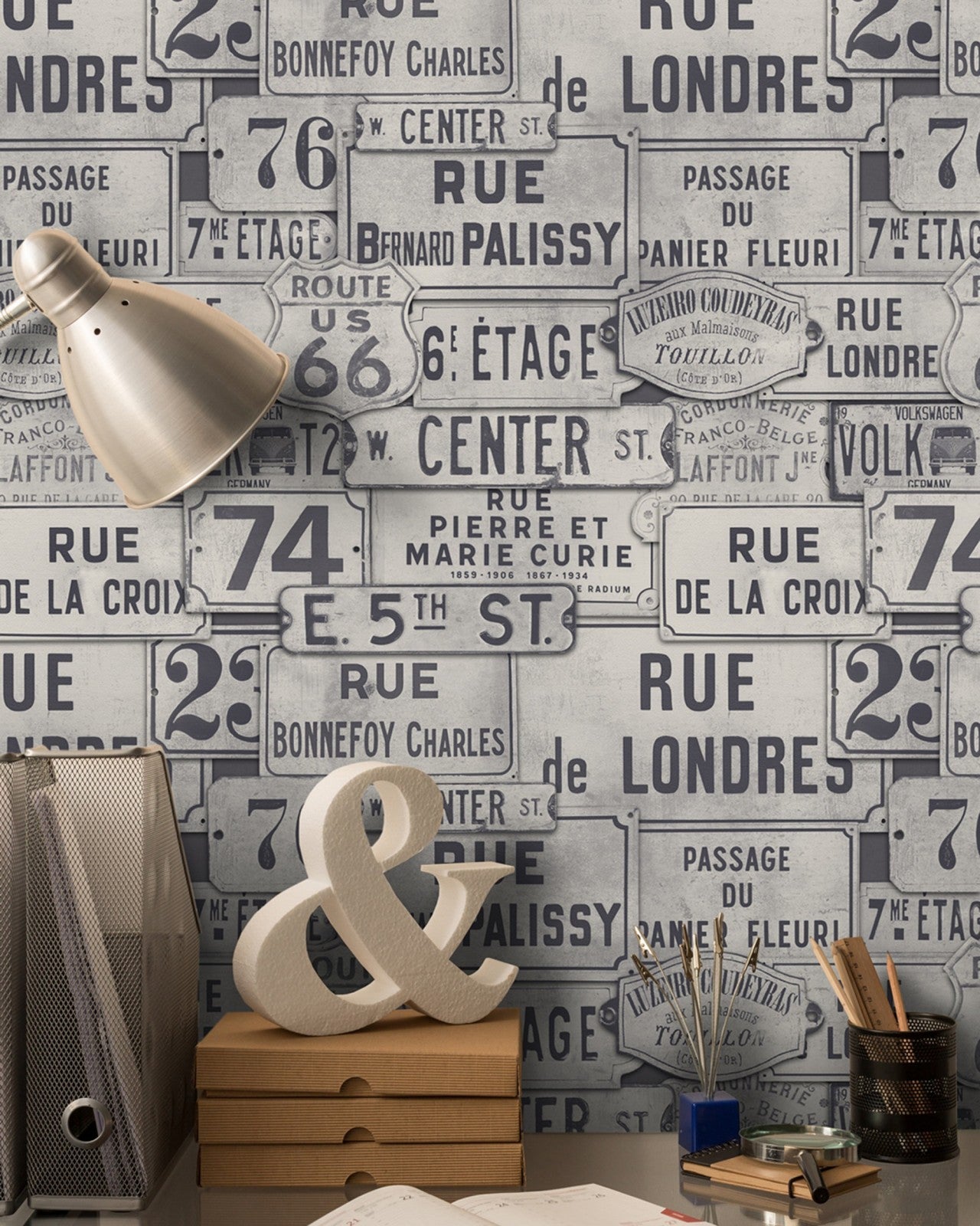 Mind The Gap - STREET SIGNS Neutral Premium Wallpaper - WP20035 – Posh ...